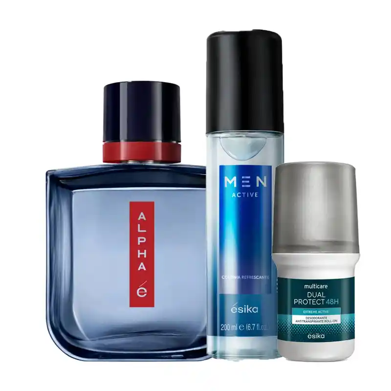 Alpha Perfume de Hombre con Deo Roll on y Refresh - Tienda Novus